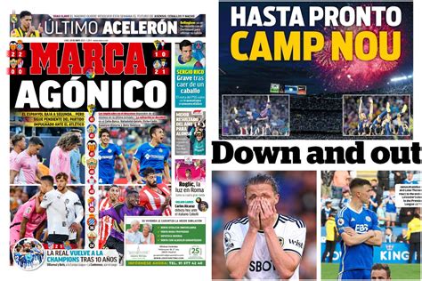 Las portadas del lunes el agónico descenso y el adiós al Camp Nou