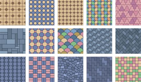Paving Stone Pattern Brick Paver Walkway Rock Vector Image