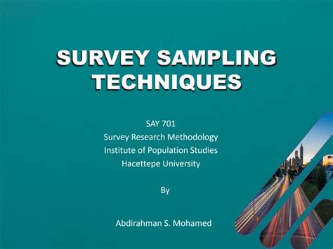 Survey Sampling Techniques Pdf