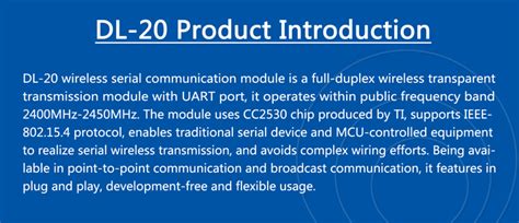 DL 20 250m TTL To ZigBee Module