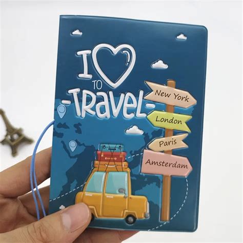 Yeni Tasar M Sevimli Seyahat Aksesuarlar Pasaport Tutucu PVC 3D Bask