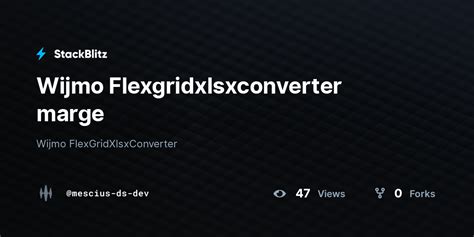 Wijmo Flexgridxlsxconverter Marge StackBlitz