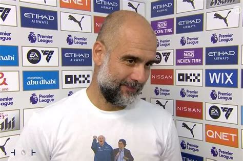 Touching Story Behind Pep Guardiolas T Shirt As He Pays Tribute To