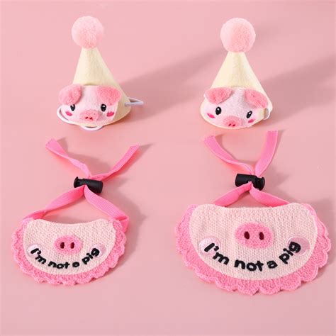 Badu Bg Сладък анимационен модел на прасе Котешки лигавници Домашни любимци Парти за рожден ден