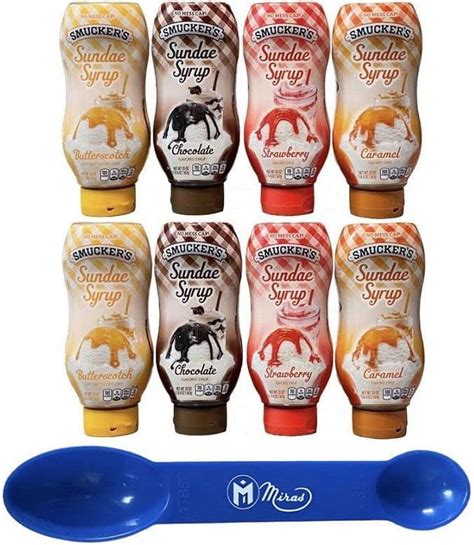 Pack Of 8 Smuckers Sundae Syrup Chocolate Caramel