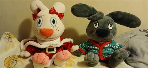Angel Gabby And Zag Plushies In Christmas Outfits By Sirkobestar On