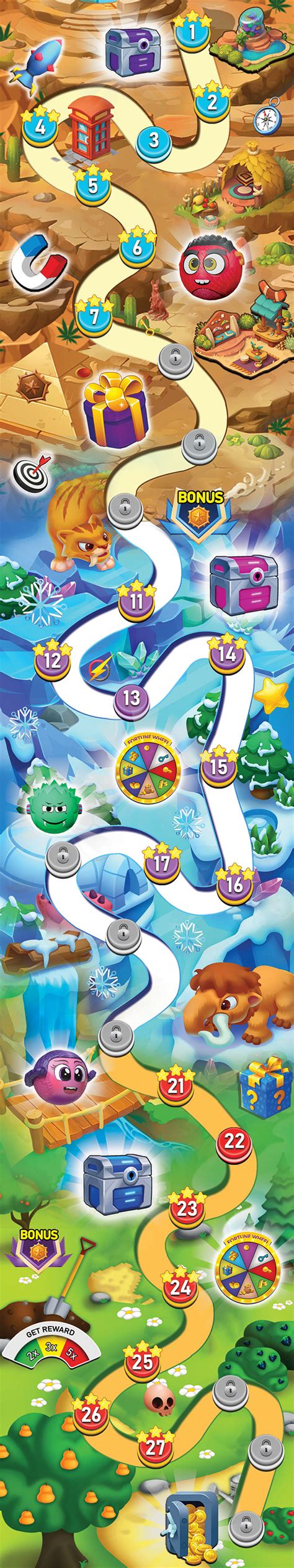 game level selection map on behance
