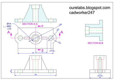 Autocad More Commands And Practice Drawings ~ Ourengineeringlabs