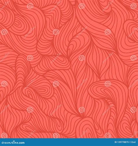 Seamless Abstract Red Hand Drawn Pattern Yarn Texture Background Stock