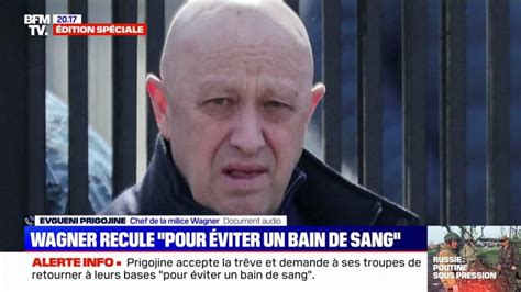 “on A Voulu Dissoudre Le Groupe Wagner”evguéni Prigojine Chef De La
