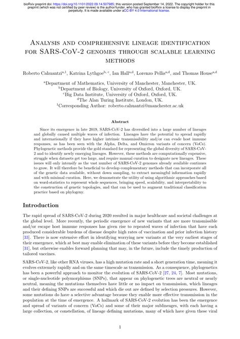 PDF Analysis And Comprehensive Lineage Identification For SARS CoV Genomes Through Scalable