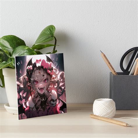 Cute Wicked Hissing Vampire Anime Girl Art Print For Sale By
