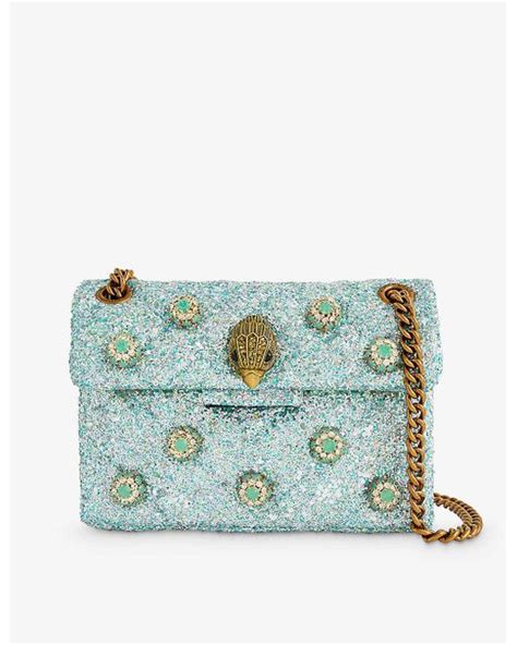 Kurt Geiger Kensington Mini Glitter And Crystal Embellished Woven Cross