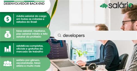 Desenvolvedor back end Salário Brasil