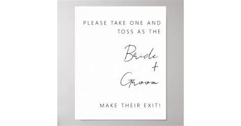 Minimalistic Confetti Exit Sign Zazzle