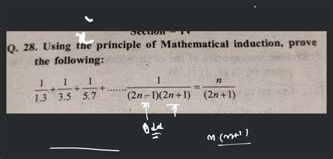 31 Using The Principle Of Mathematical Induction Prove The Following Eq