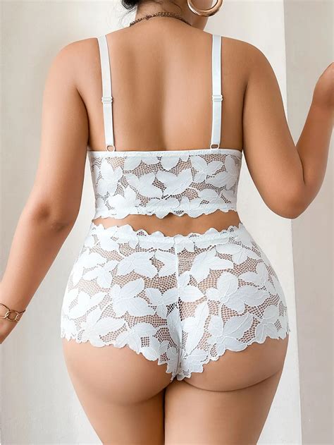 Plus Size Sheer Bra And Panty Set Savana Bestsellers