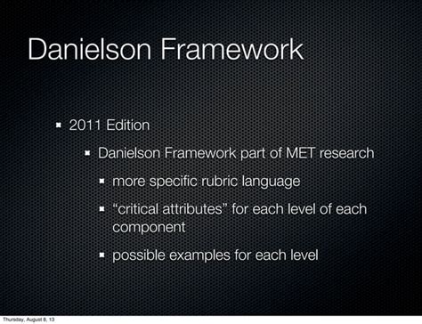 A Basic Overview Of The Danielson Framework For Evaluation 080813 Ppt