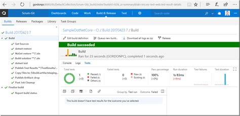 Setting Up Net Core Continuous Integration Build With Vststfs