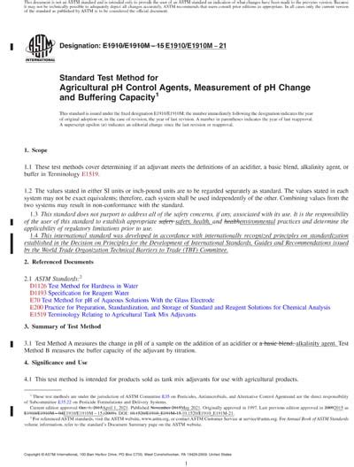 Astm E1910 E1910m 21 Red Standard Test Method For Agricultural Ph