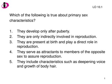 PPT Which Of The Following Is True About Primary Sex Characteristics They Develop Only After