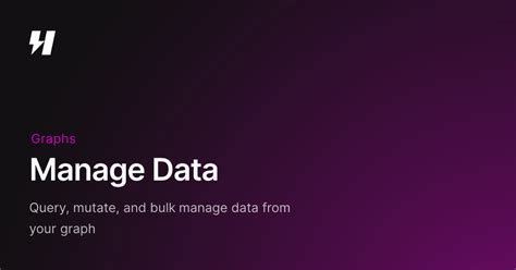 Manage Data Hypermode