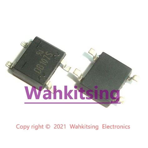 100 PCS DB107S SMD DB107 1000V 1A Single Phase Glass Passivated Silicon