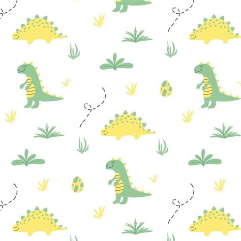 Cute Dino Pattern Vector Art Icons And Graphics For Free Download