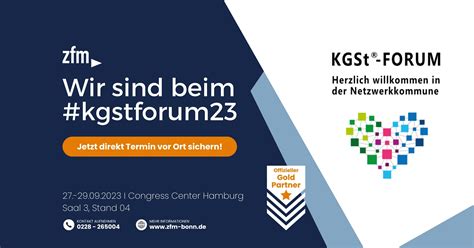 Zfm Ist Gold Partner Beim KGSt Forum 2023 In Hamburg Zfm Zentrum