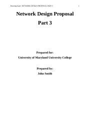 CMIT Network Design Part Docx Running Head NETWORK DESIGN PROPOSAL PART Network
