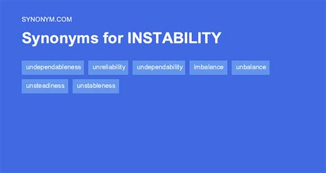 Another Word For Instability Synonyms And Antonyms