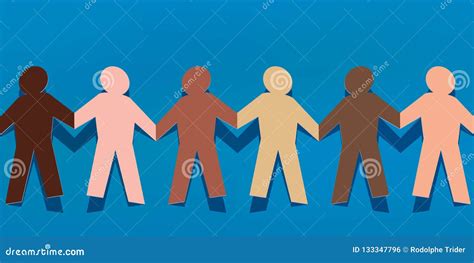 Symbool Van Solidariteit Tussen Volkeren Met Verschillende Gekleurde