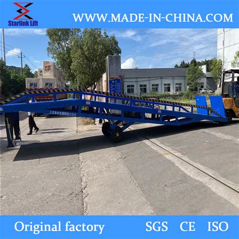 T T T T T Hydraulic Container Loading Ramps Forklift Loading Unloading Dock Ramp Mobile