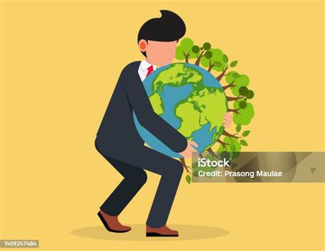 환경 보호 지구를 포용하는 사업가 생태 보존 개념 평면 벡터 일러스트 레이 션 6월에 대한 스톡 벡터 아트 및 기타 이미지 6월 구 기업의 사회적책임 Istock
