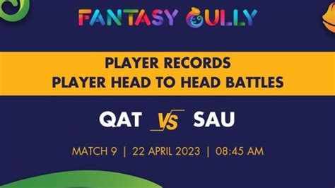 QAT Vs SAU Player Battle Player Records And Player Head To Head