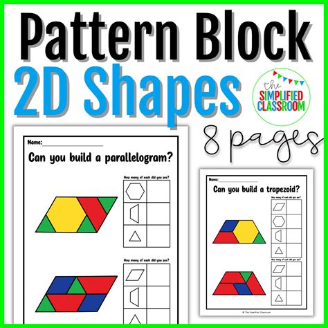 worksheets with pattern blocks