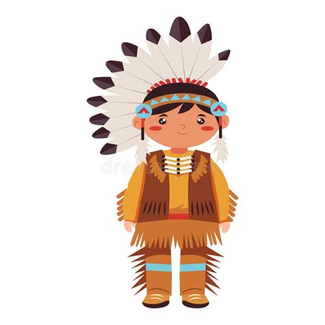 Native American Boy Drawing Indian Boy From South And North America