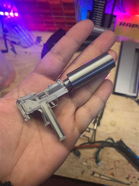 Stl File Mini Mac 11 With Pop On Silencer・design To Download And 3d