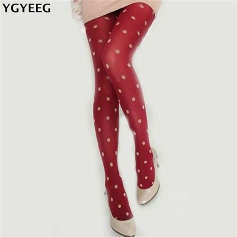 Ygyeeg Dot Pantyhose 2018 Fashion Retro Big Dots High Quality Velvet
