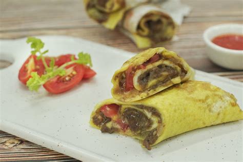 早餐】牛肉鸡蛋卷饼的做法步骤图】西屋厨房下厨房