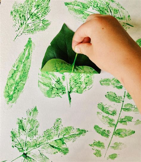 Natalie On Instagram “leaf Stamping 🌿 Heres A Simple Fun Way To
