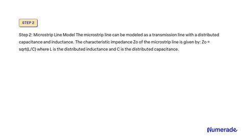 Solved Derive Formula For Characteristic Impedance Zo Of Microstrip