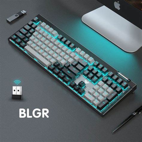 AULA F3050 Wireless Mechanical Keyboard LED Light 2 4g Wired Dual Mode