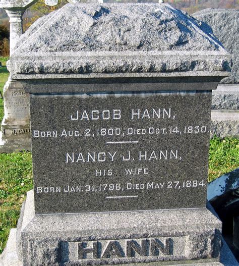 Nancy Jane Johnson Hann 1796 1884 Find A Grave Memorial