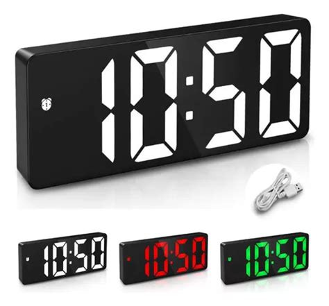 Relógio Despertador Digital Mesa Parede Led Temperatura Usb MercadoLivre
