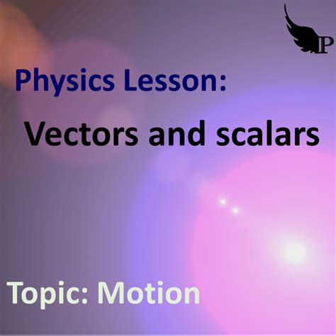 Vectors And Scalars Physics Lesson P1a Motion • Teacha