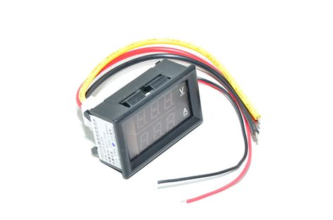 Panel Mounted Digital Combined Voltage And Current Meter YB VA With Digit Red And Blue LED