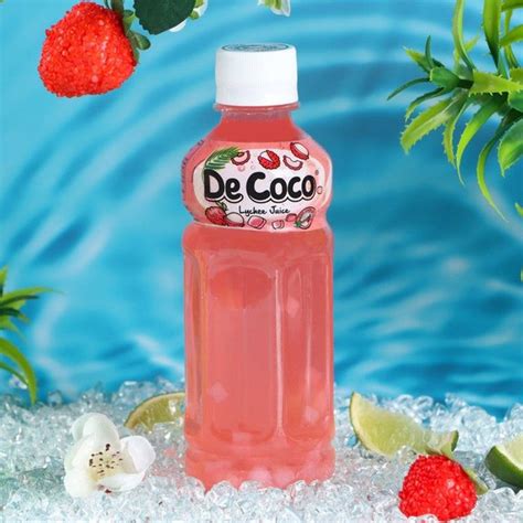 Напиток De CoCo негазированный с кусочками кокосового желе и личи, 280 ...
