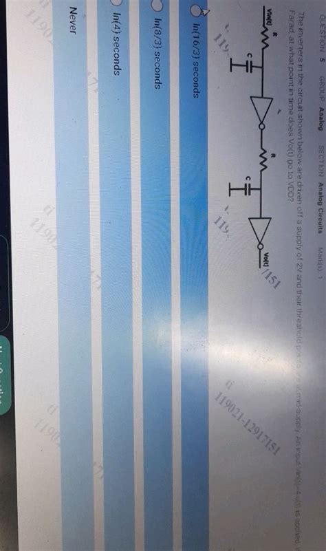 QUESTION 5 GROUP Analog SECTION Analog StudyX
