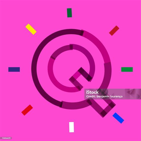 현대 화려한 배경에 문자 Q 0명에 대한 스톡 벡터 아트 및 기타 이미지 0명 3차원 형태 낙서 패턴 Istock